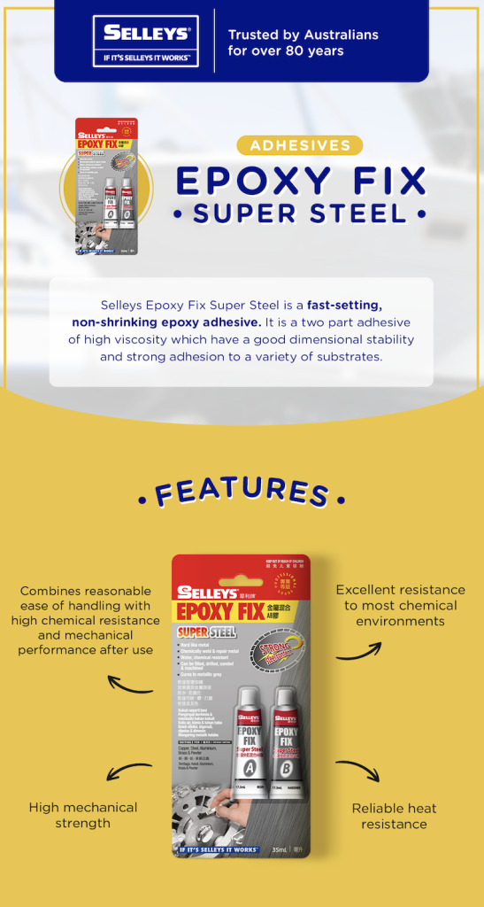 Buy Epoxy Fix Super Steel Online at Selleys Singapore