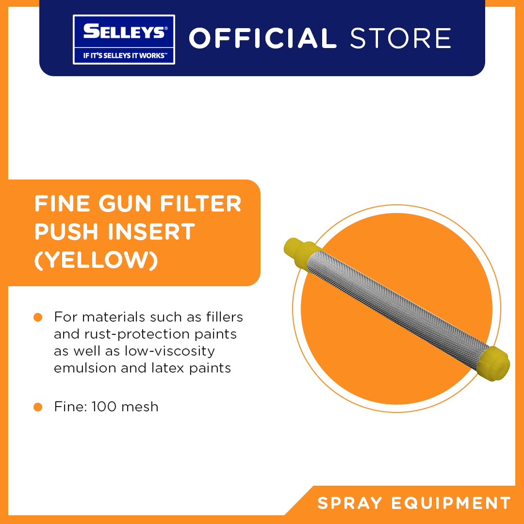 Fine Gun Filter Push Insert (Yellow) - Selleys