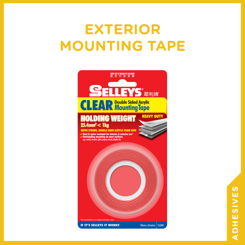 Buy Exterior Mounting Tape (Clear) at Selleys Singapore