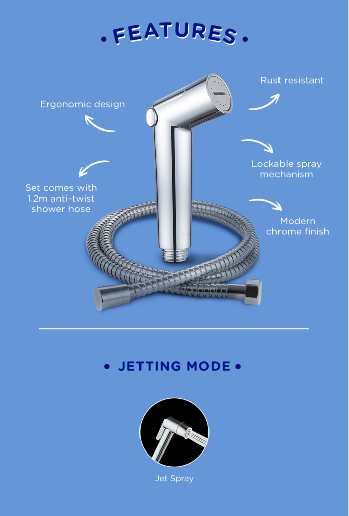 Premium Chrome Bidet Head/Set Slider - Selleys