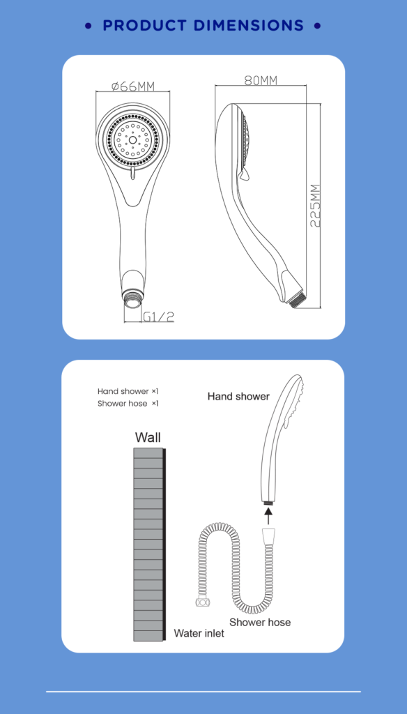 Chrome Shower Head/Set - 3 Function - Selleys